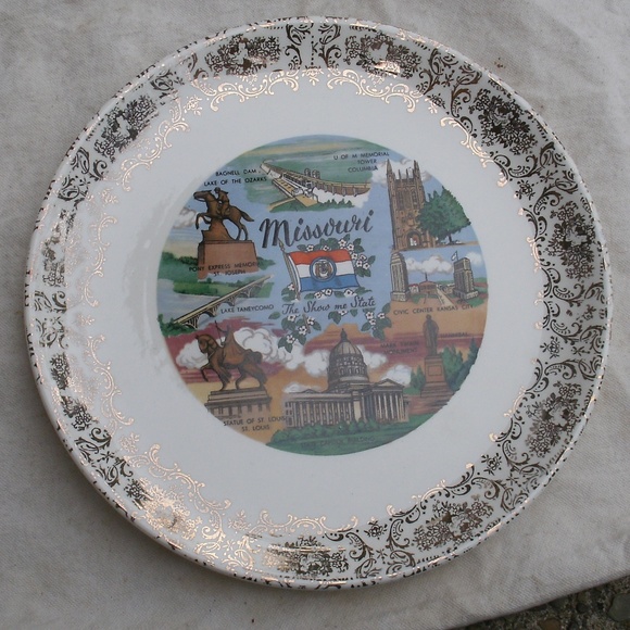 Vintage | Accents | Vintage Missouri Decorative State Plate 95s | Poshmark